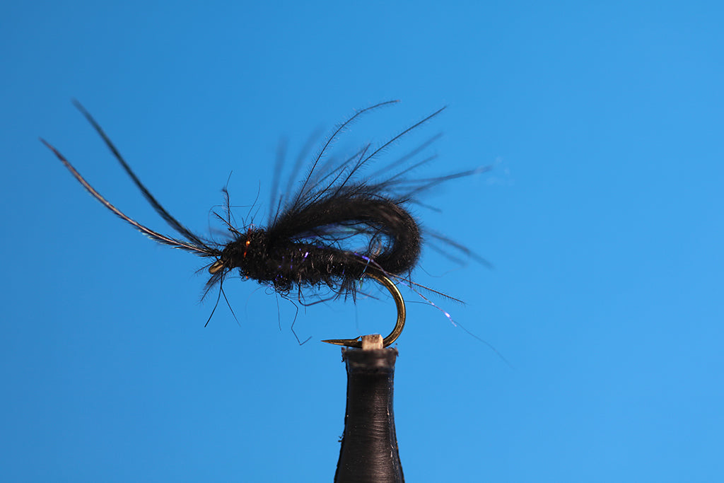 Black CDC Bubble sedge - montanatroutflies